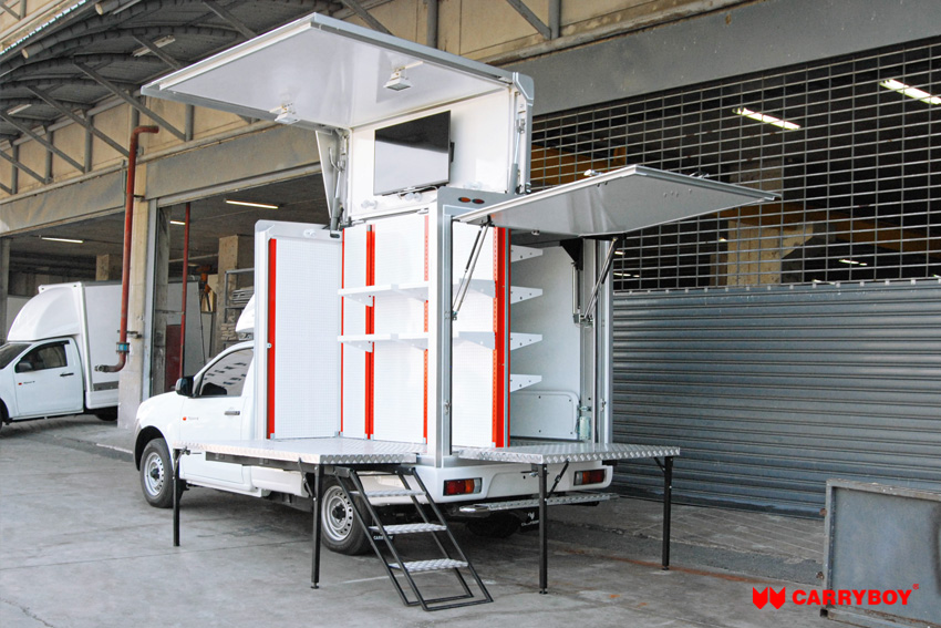 Mobile Stage Pickup Truck | Mobile Hydraulic Stage — Carryboy